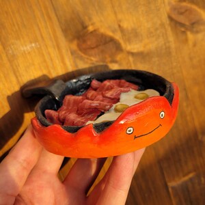 Handmade Calcifer Ceramic Dish – Anime Jewelry Tray, Painted Plate - Etsy