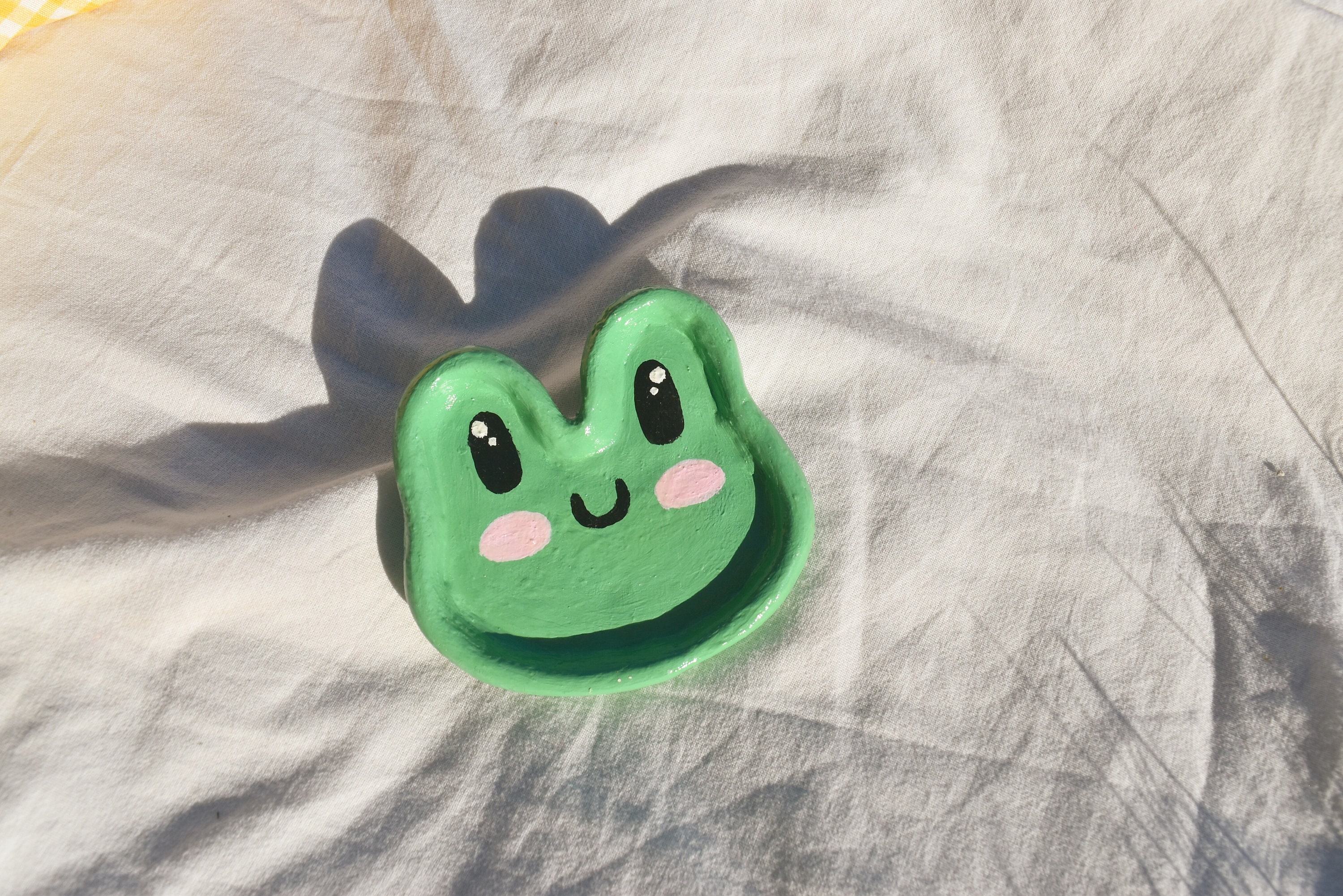 Frog Clay Dish Painted Frog Ceramic Trinket Dish Plate - Etsy