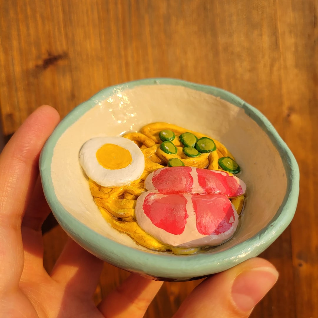 Japanes Anime Clay Dish Anime Noodle Dish, Jewelry Tray Painted Ceramic ...