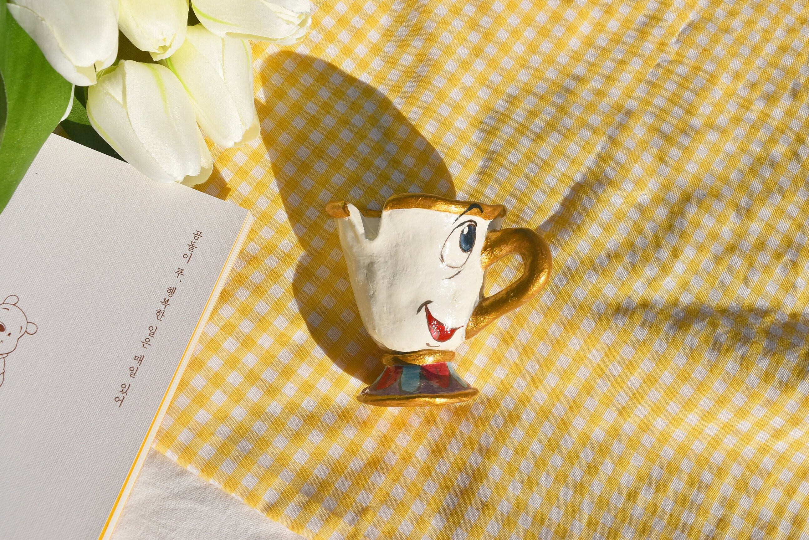 Beauty and the Beast Cup Ceramic Chip Mug , Clay Tea Cup Disney ...