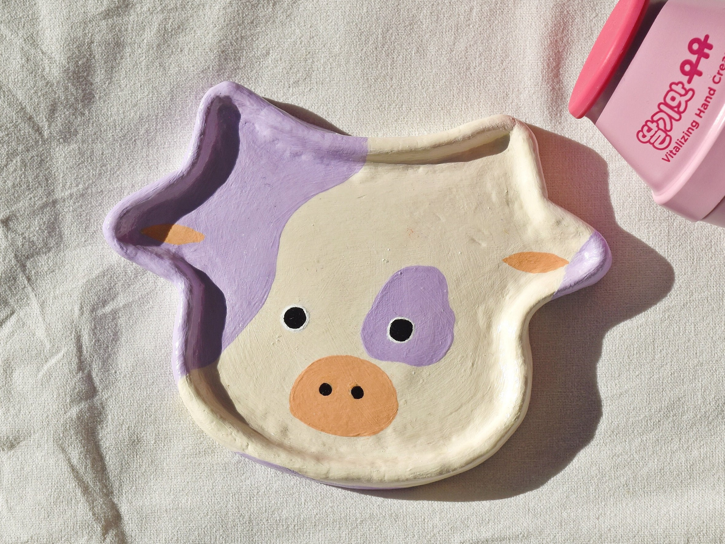 Cow Print Ceramic Dish Cow Trinket Dish Clay Cow Ring - Etsy