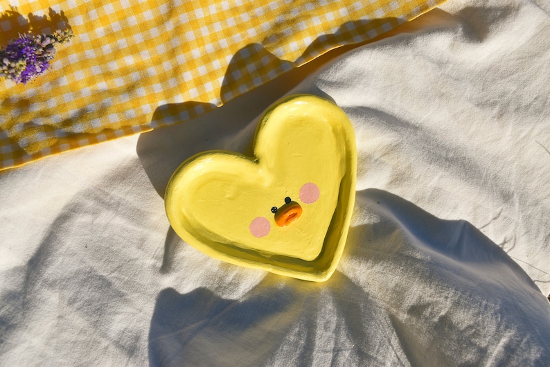 Clay Duck Jewelry Dish , Ceramic Ring Dish Plate , Handmade Trinket ...