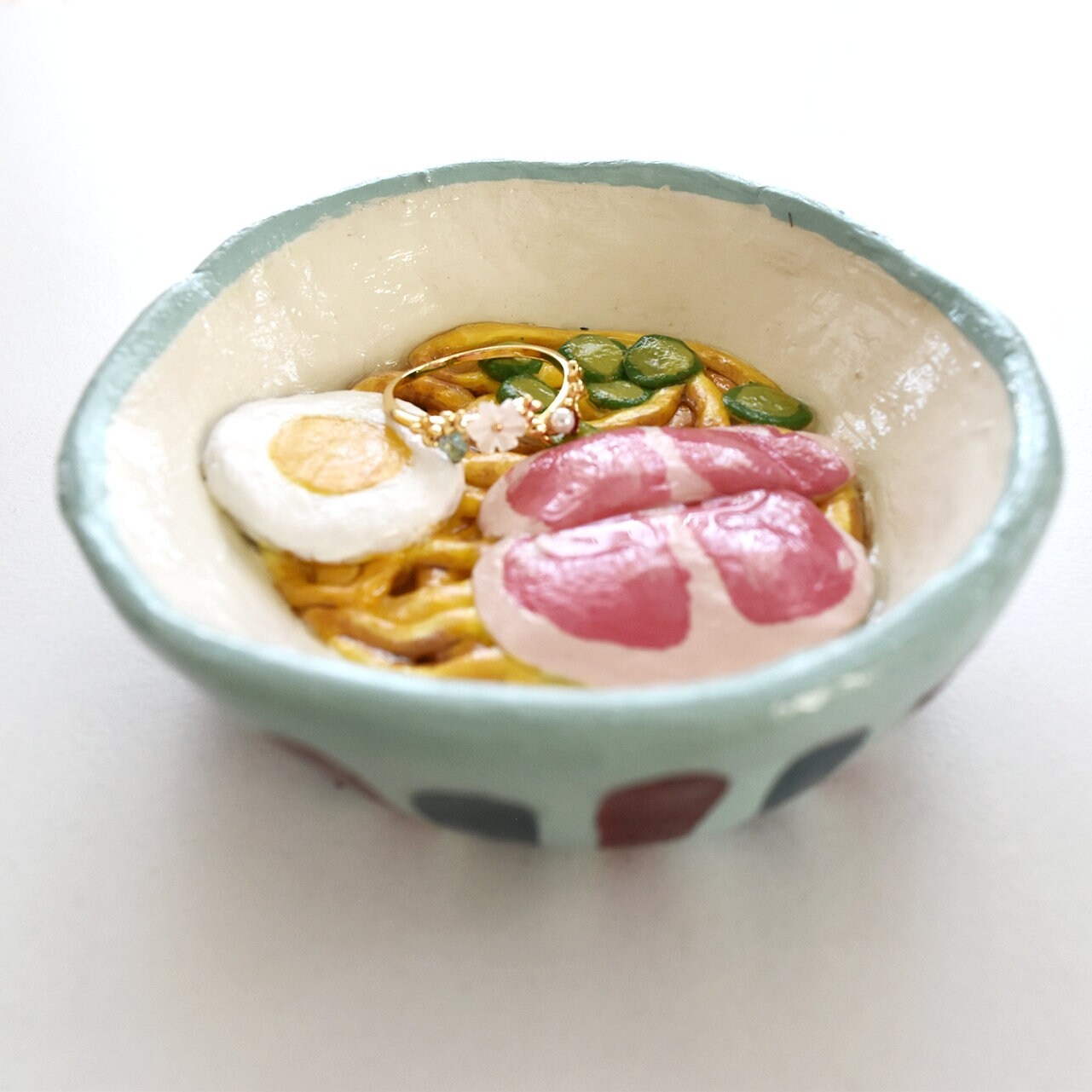 Handmade Anime Clay Ring Dish: Japanese Ramen Jewelry Tray - Etsy