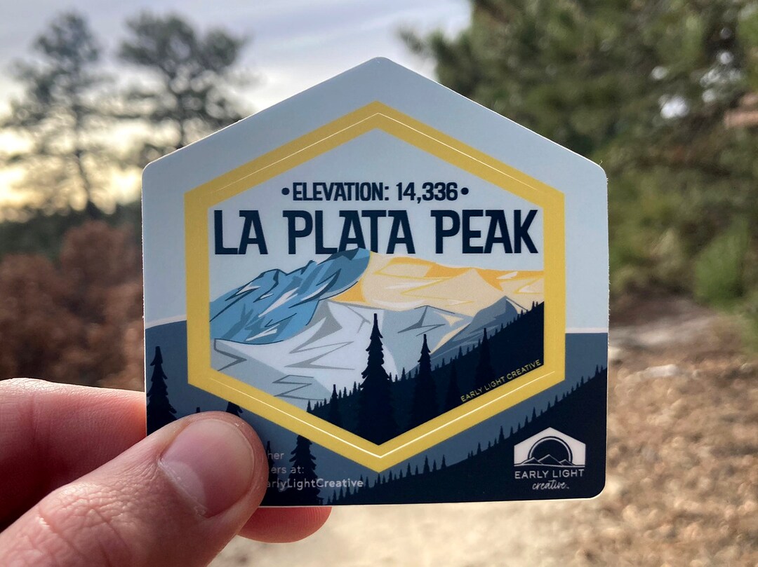 La Plata Peak Sticker | Waterproof, Vinyl Colorado 14ers Hiking ...