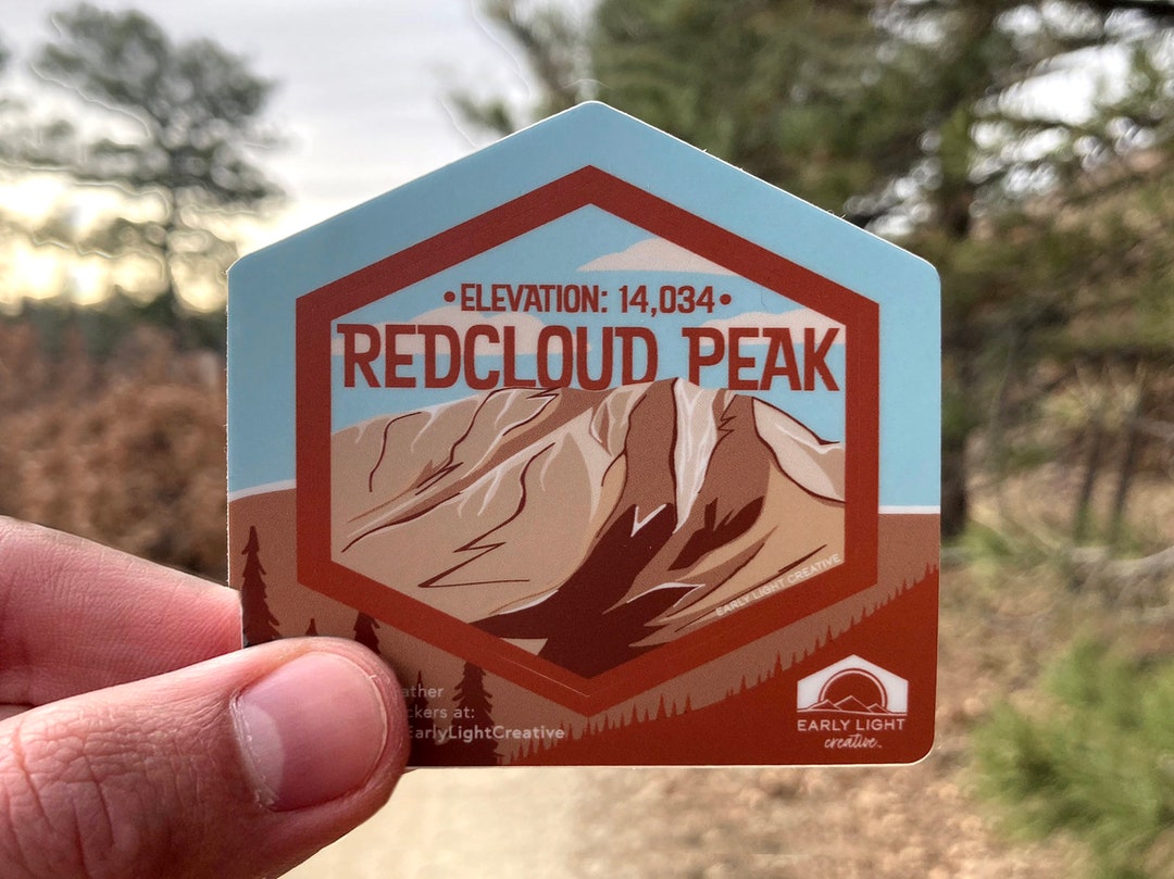 Redcloud Peak Sticker | Waterproof, Vinyl Colorado 14ers Hiking ...