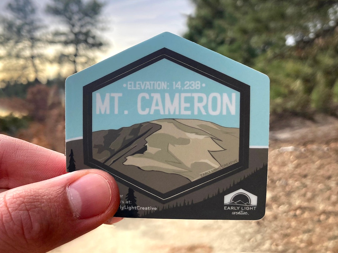 Mt. Cameron Sticker | Waterproof, Vinyl Colorado 14ers Hiking Souvenir ...
