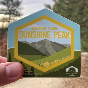 Colorado 14er: Sunshine Peak Sticker High Quality Vinyl | Etsy
