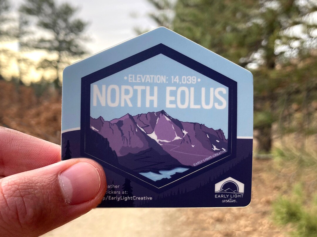North Eolus Sticker | Waterproof, Vinyl Colorado 14ers Hiking Souvenir ...