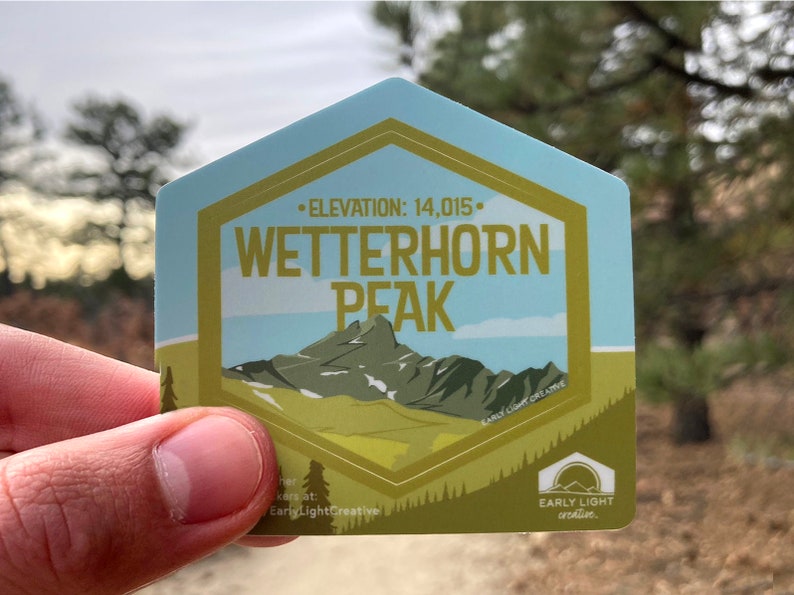 Colorado 14er: Wetterhorn Peak Sticker High Quality Vinyl - Etsy