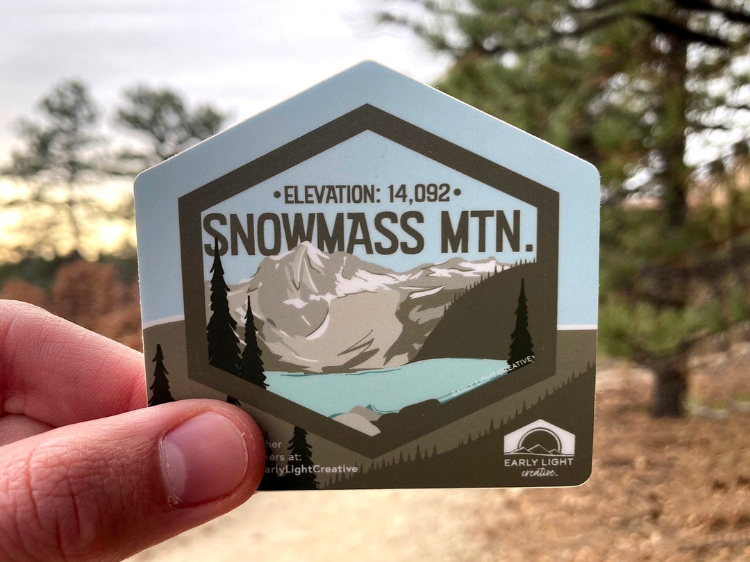 Colorado 14er: Snowmass Mountain Sticker | High Quality, Vinyl ...