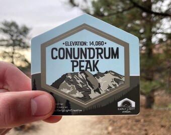 Colorado 14er: Pikes Peak Sticker High Quality Vinyl - Etsy