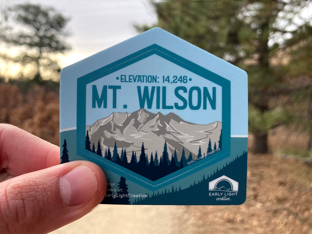 Mt. Wilson Sticker | Waterproof, Vinyl Colorado 14ers Hiking Souvenir ...