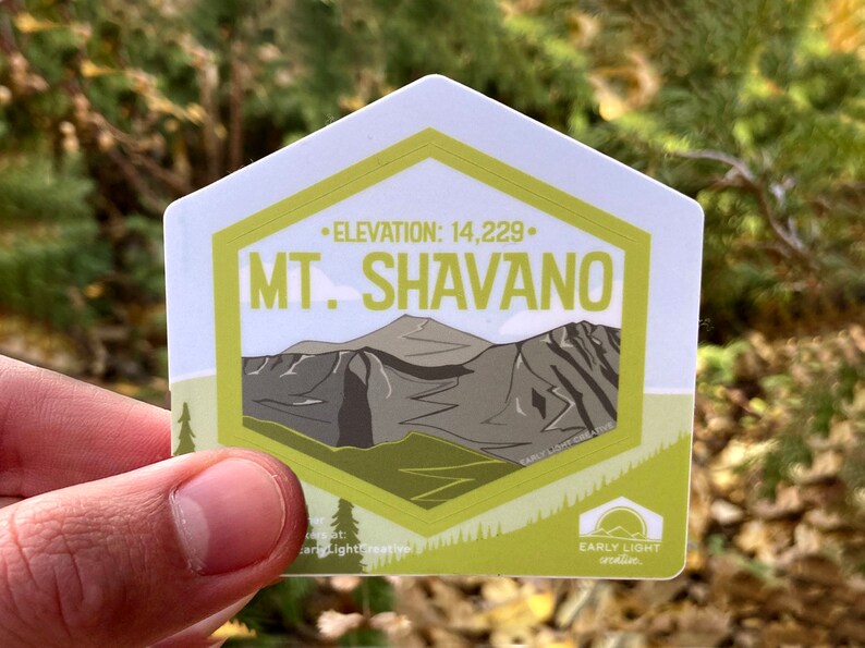 Colorado 14er: Mt. Shavano Sticker High Quality, Vinyl, Waterproof ...