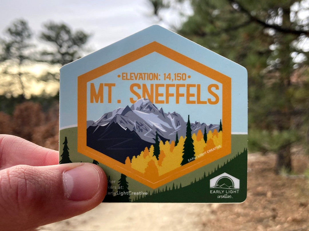 Mt. Sneffels Sticker | Waterproof, Vinyl Colorado 14ers Hiking Souvenir ...