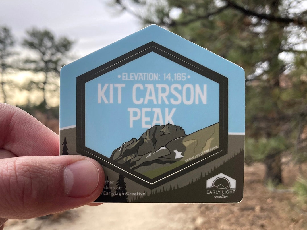 Kit Carson Peak Sticker | Waterproof, Vinyl Colorado 14ers Hiking ...