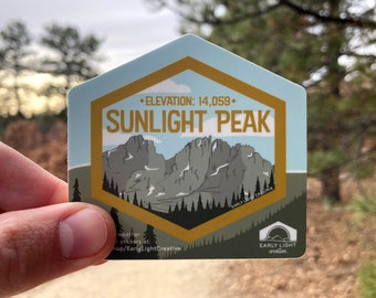 Colorado 14er: Pikes Peak Sticker High Quality, Vinyl, Waterproof ...