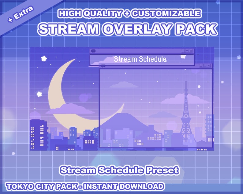 ANIMATED Twitch Stream Pack / Tokyo City / VTUBER / Offline / Brb ...
