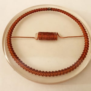 4" Wrapped Tensor Ring & Quartz Coaster, Sacred Cubit 144 Hz, Optional ...