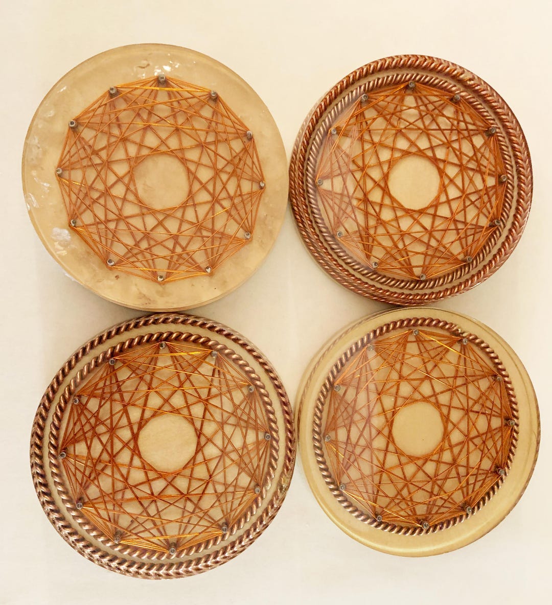 144 Point Star Coil 4" Coaster, ANGEL ANTENNAE Style, Custom Tensor ...