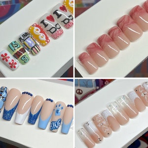 Handmade Press on Nails/ Custom Press on Nails/ Please Read - Etsy