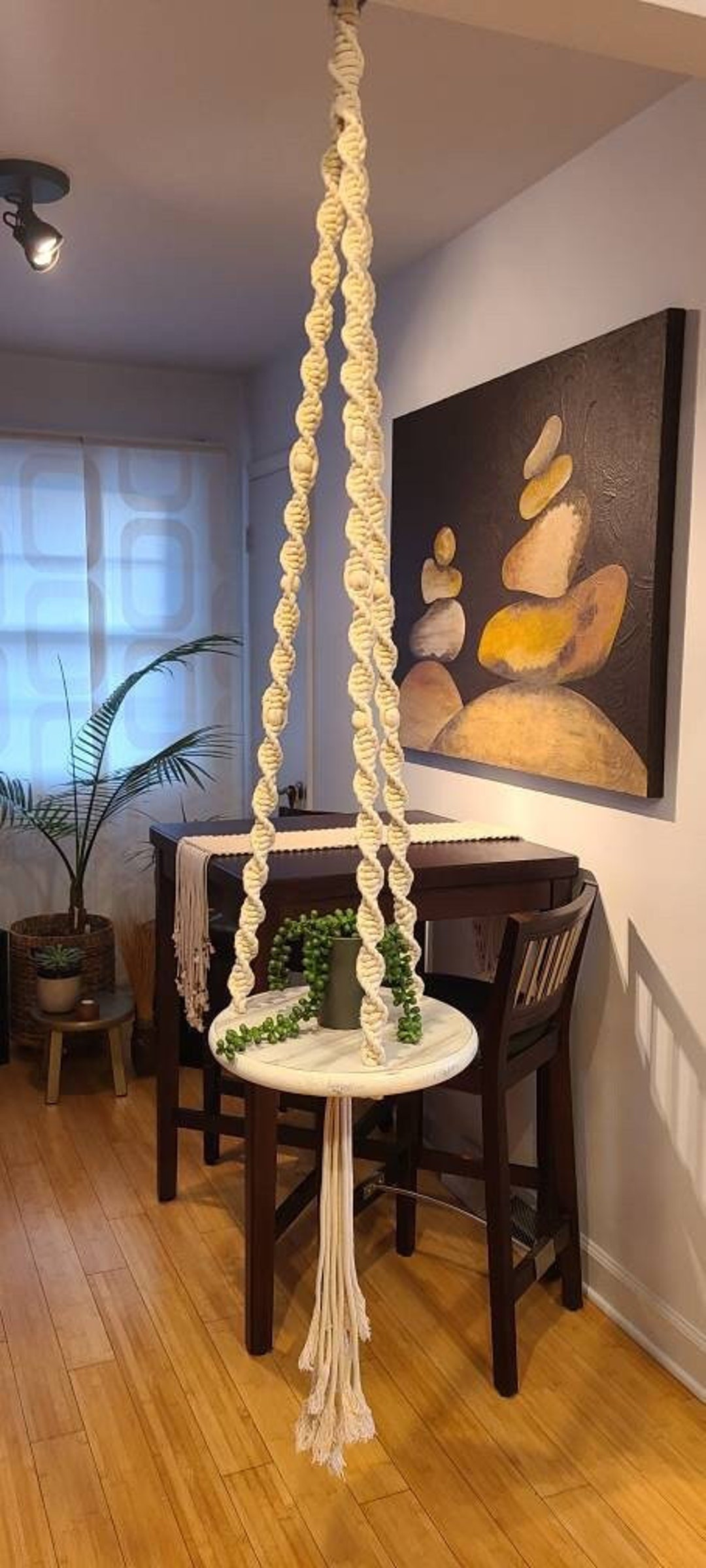 Handmade Macrame Hanging Table/ Macrame Plant Hanger / Boho Macrame ...