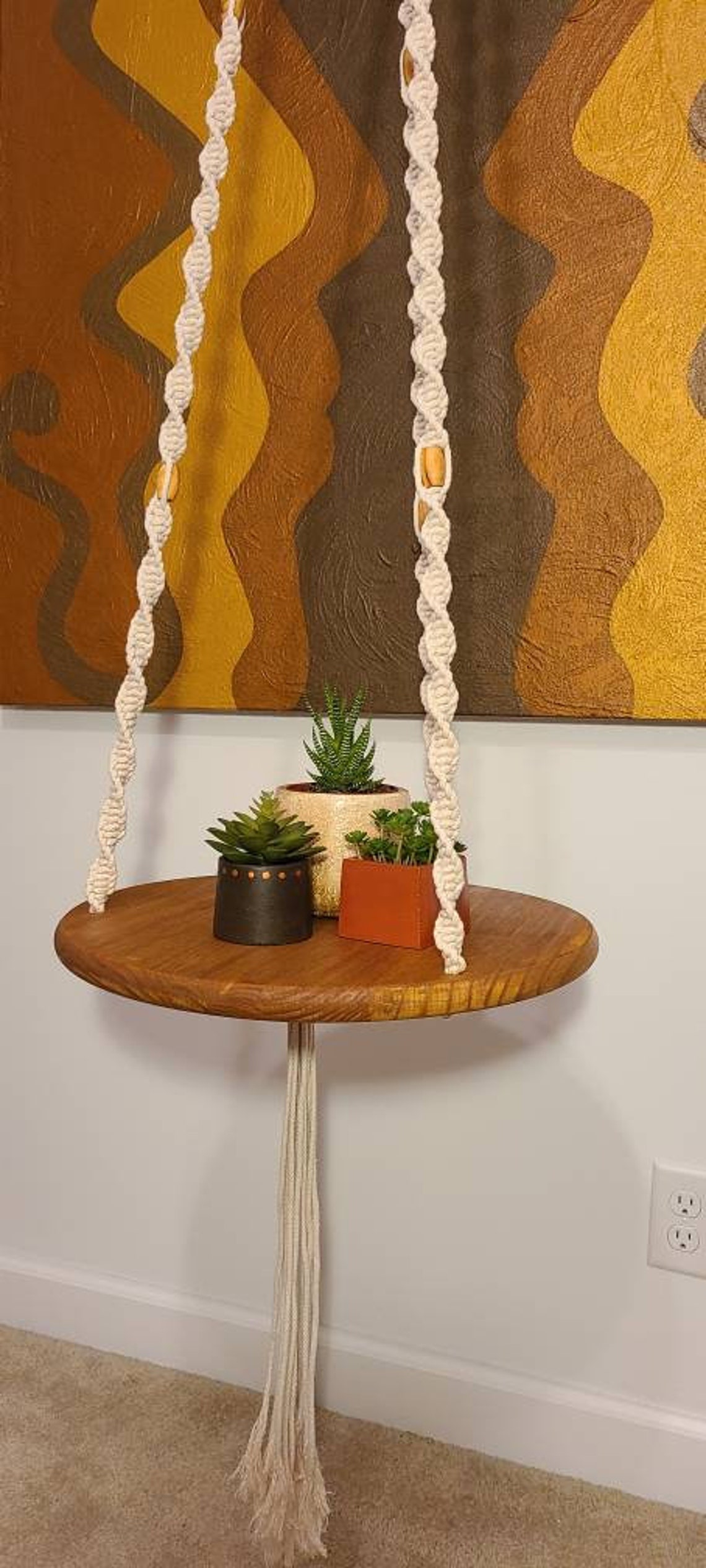 Handmade Macrame Hanging Table / Boho Macrame Table / Plant - Etsy
