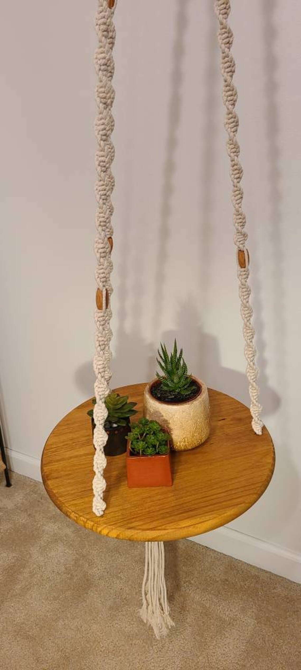 Handmade Macrame Hanging Table / Boho Macrame Table / Plant - Etsy