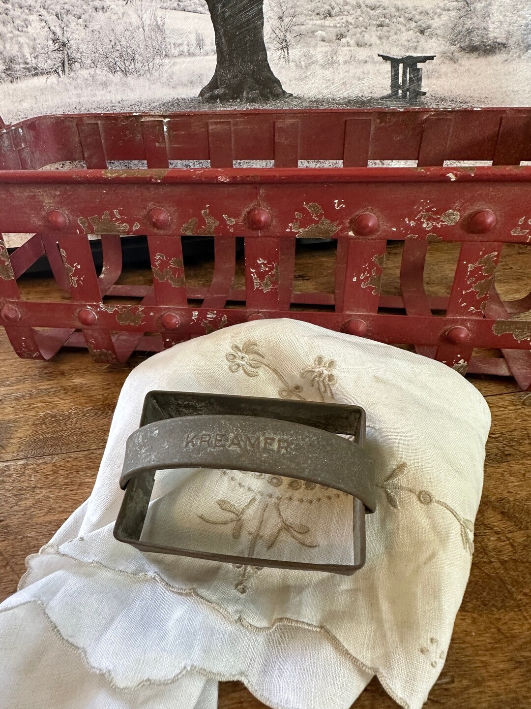 Antique Kreamer Brand Biscuit Cutter Rectangle Cookie - Etsy