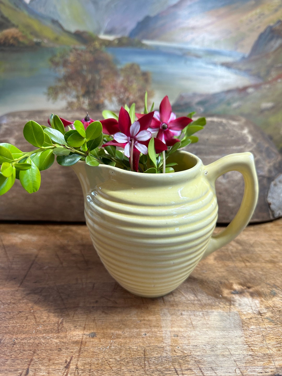 Pale Yellow | Ringware | Pottery | Beehive | Pitcher | Jug | Rustic ...