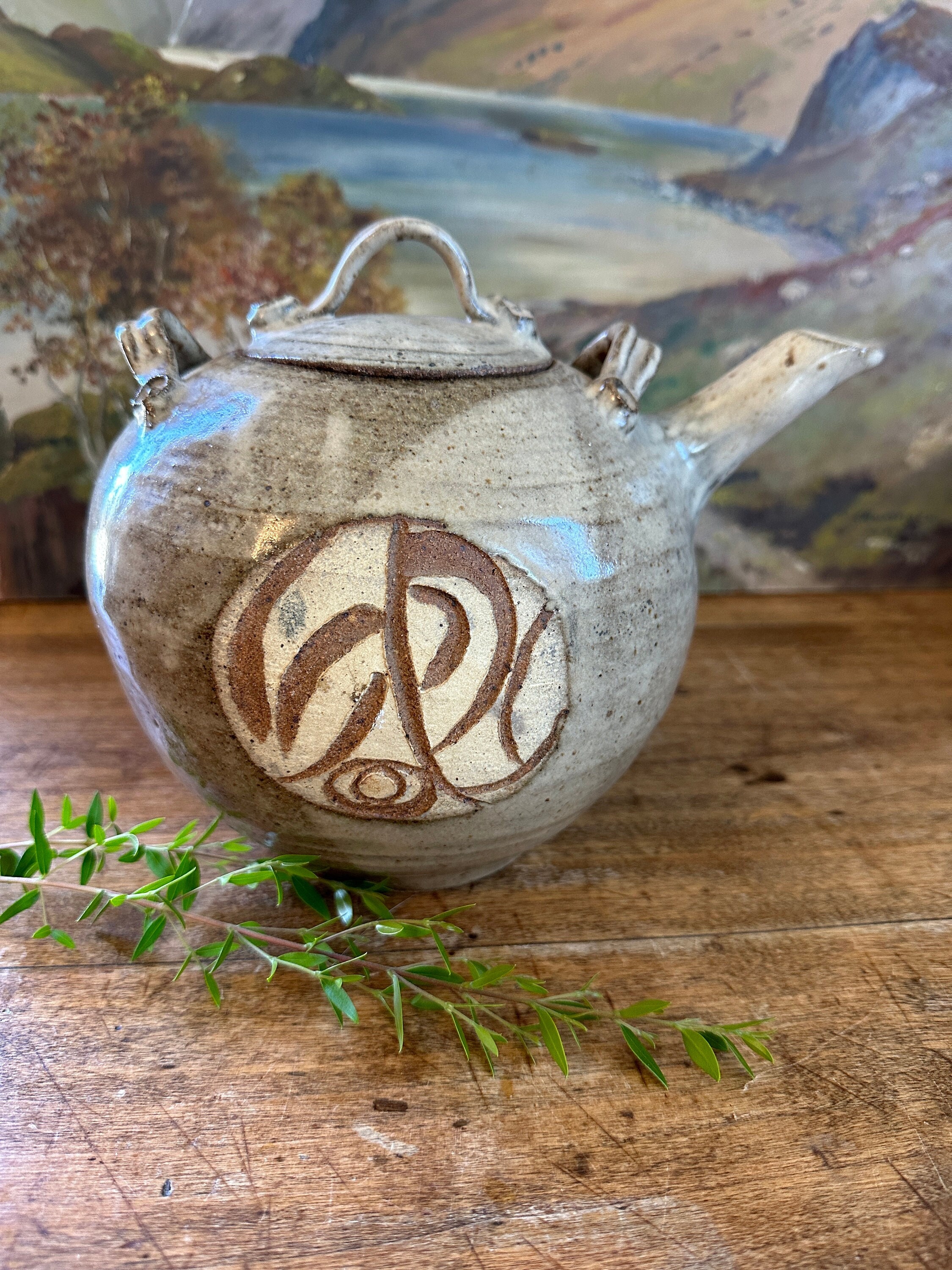 Studio Pottery | Teapot | Sarah Jane Weiss | Earthenware | Abstract - Etsy