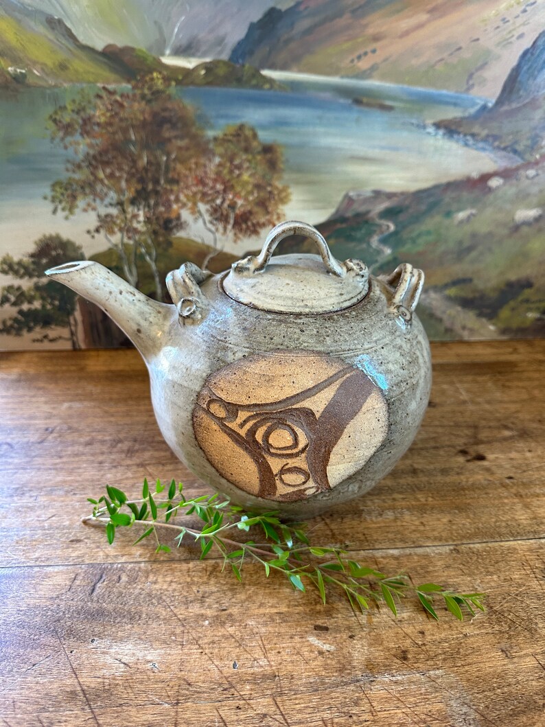 Studio Pottery | Teapot | Sarah Jane Weiss | Earthenware | Abstract - Etsy