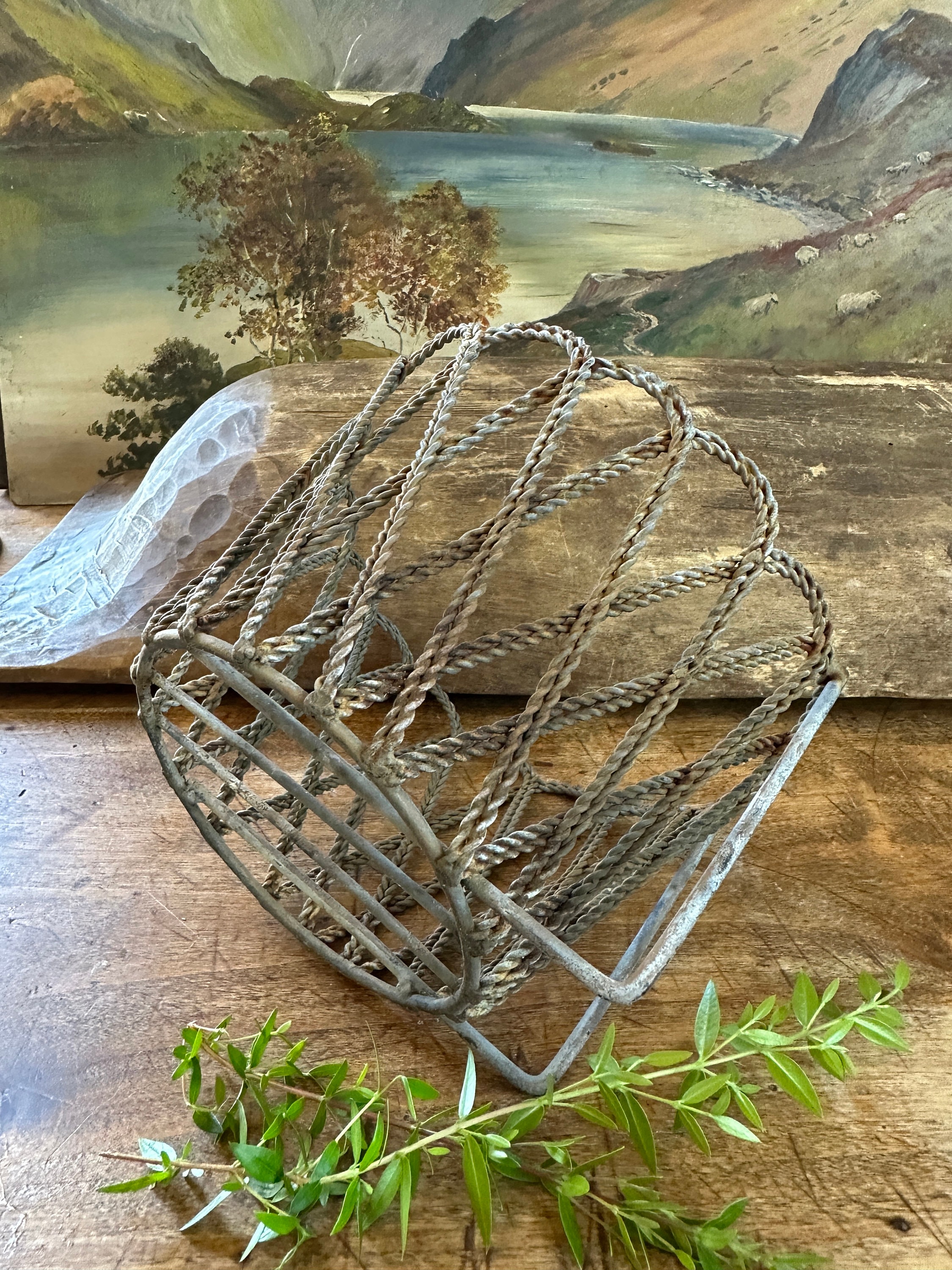French Jardiniere Country Garden Twisted Wire Basket Hanging Planter - Etsy