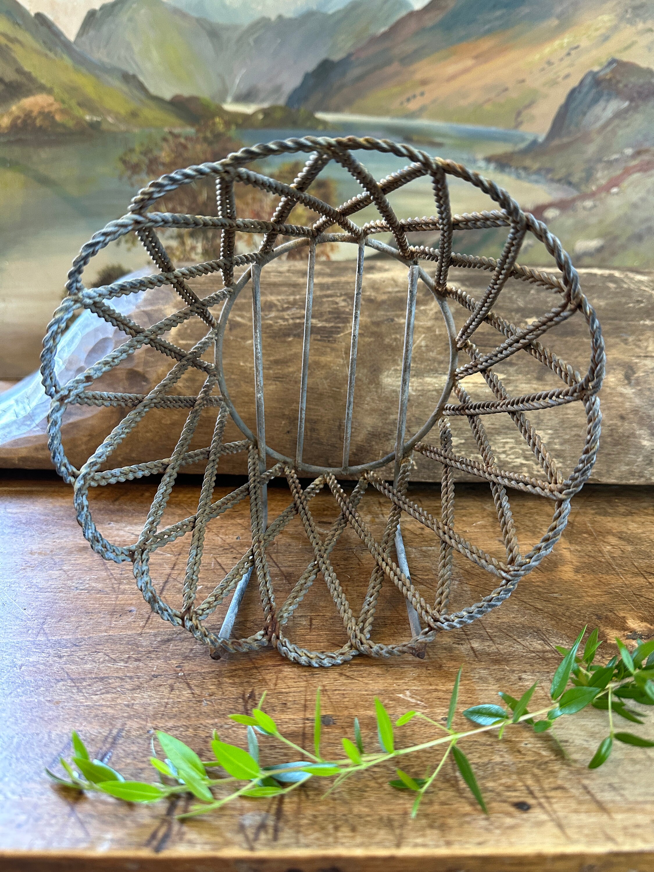 French Jardiniere Country Garden Twisted Wire Basket Hanging Planter - Etsy