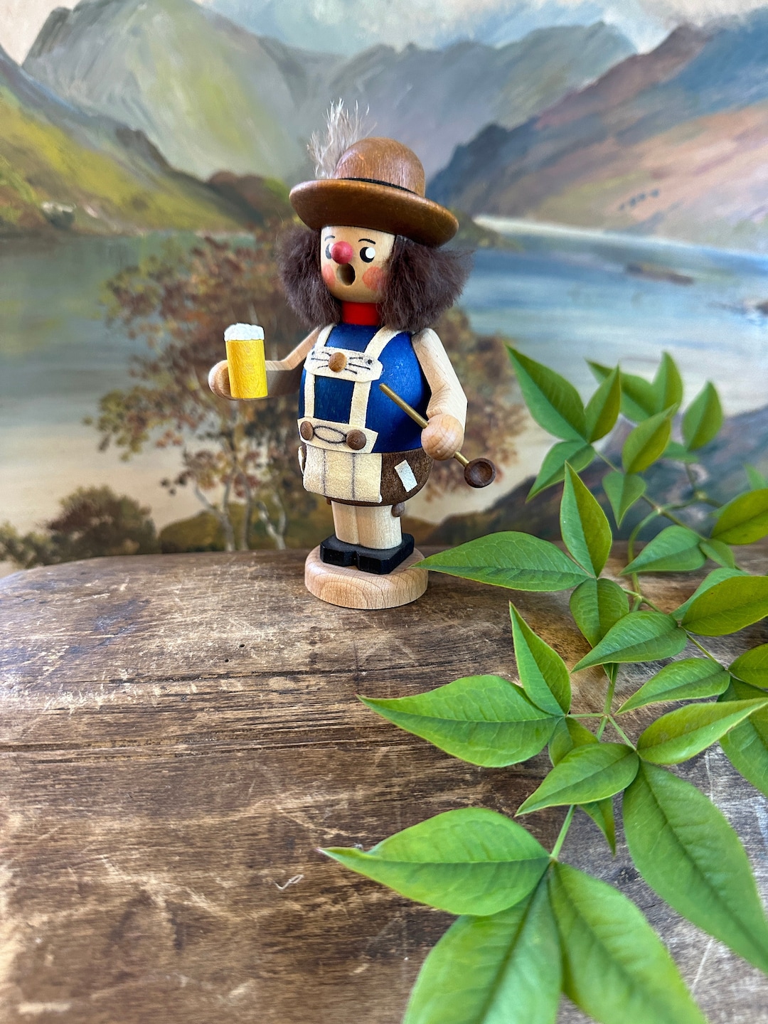 German Wooden Incense Smoker Incense Cones Straco Gmbh Beer Folk Art ...