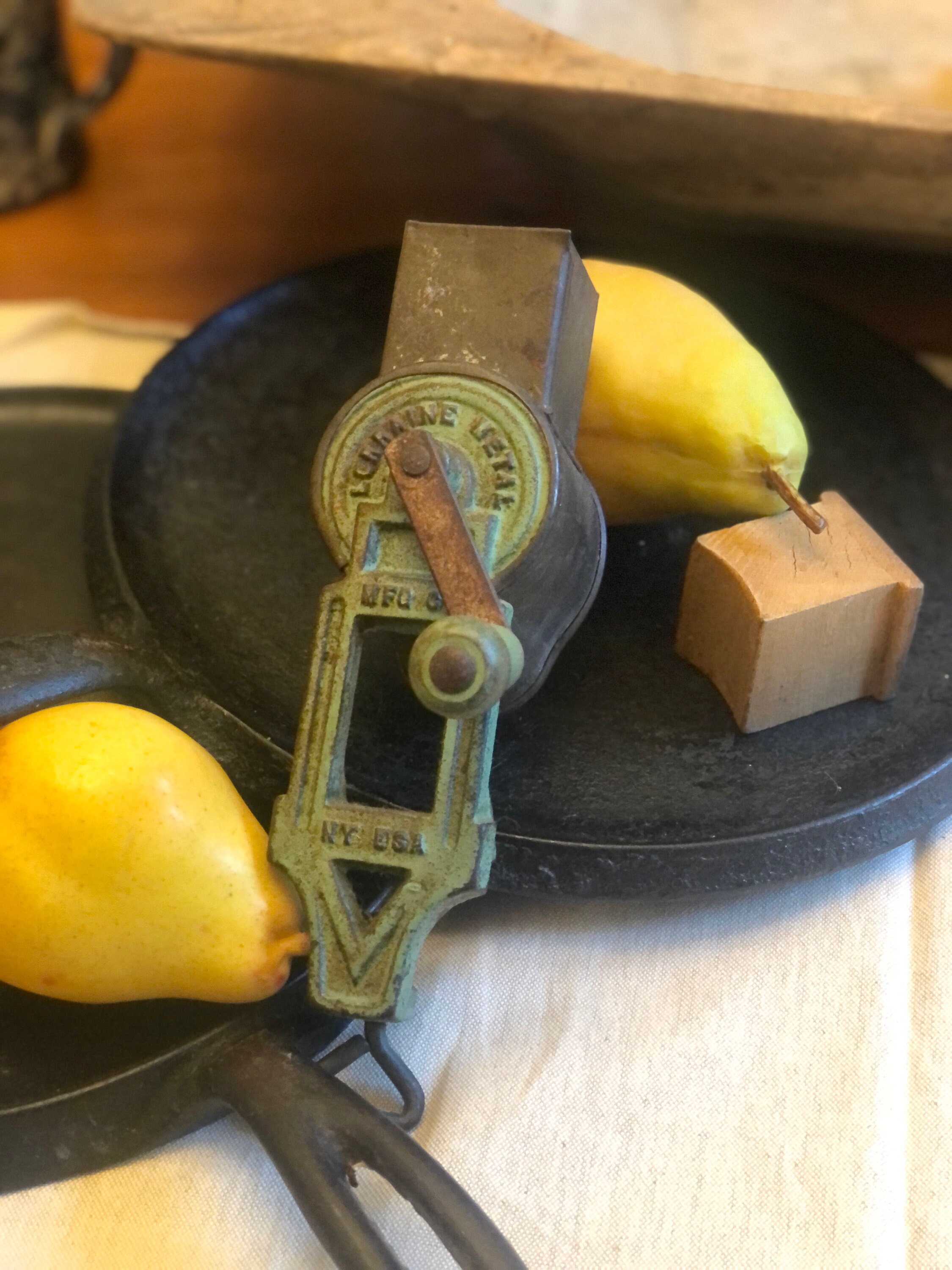 Farmhouse Green Table Side Grinder Vintage Kitchen - Etsy