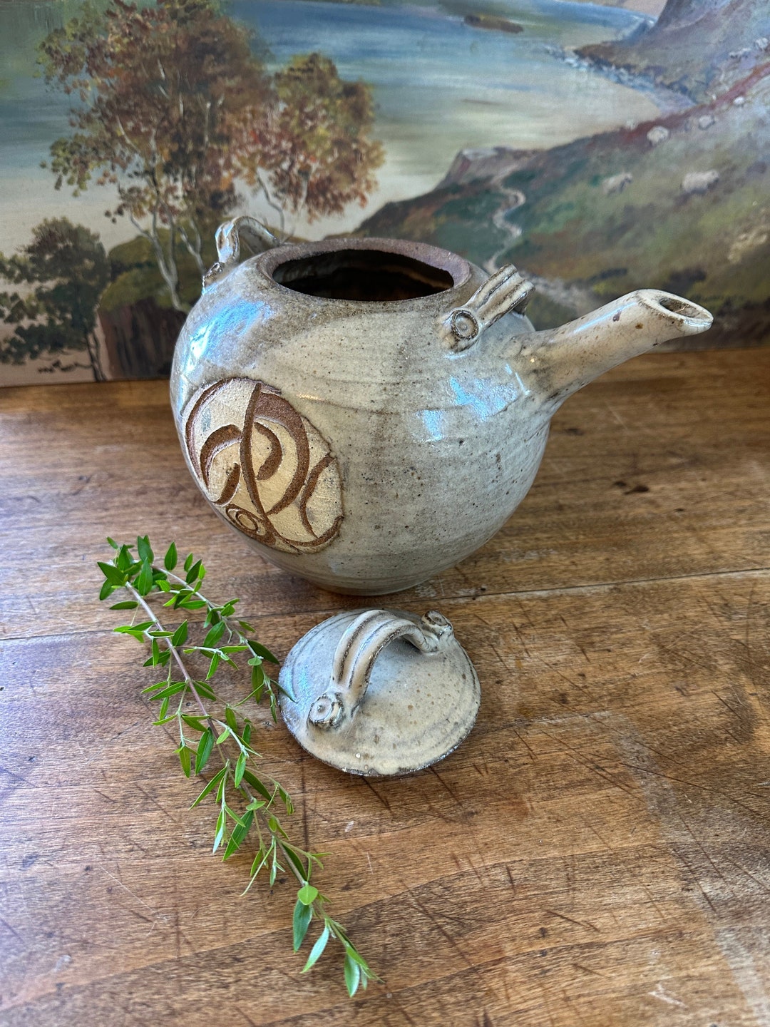 Studio Pottery Teapot Sarah Jane Weiss Earthenware - Etsy