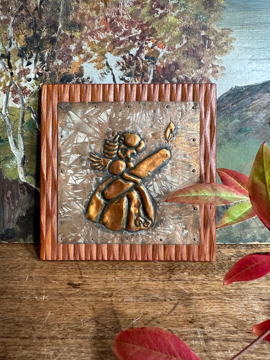Copper | Angel | Candlestick | Wall Hanging | Christmas Decor | MCM - Etsy