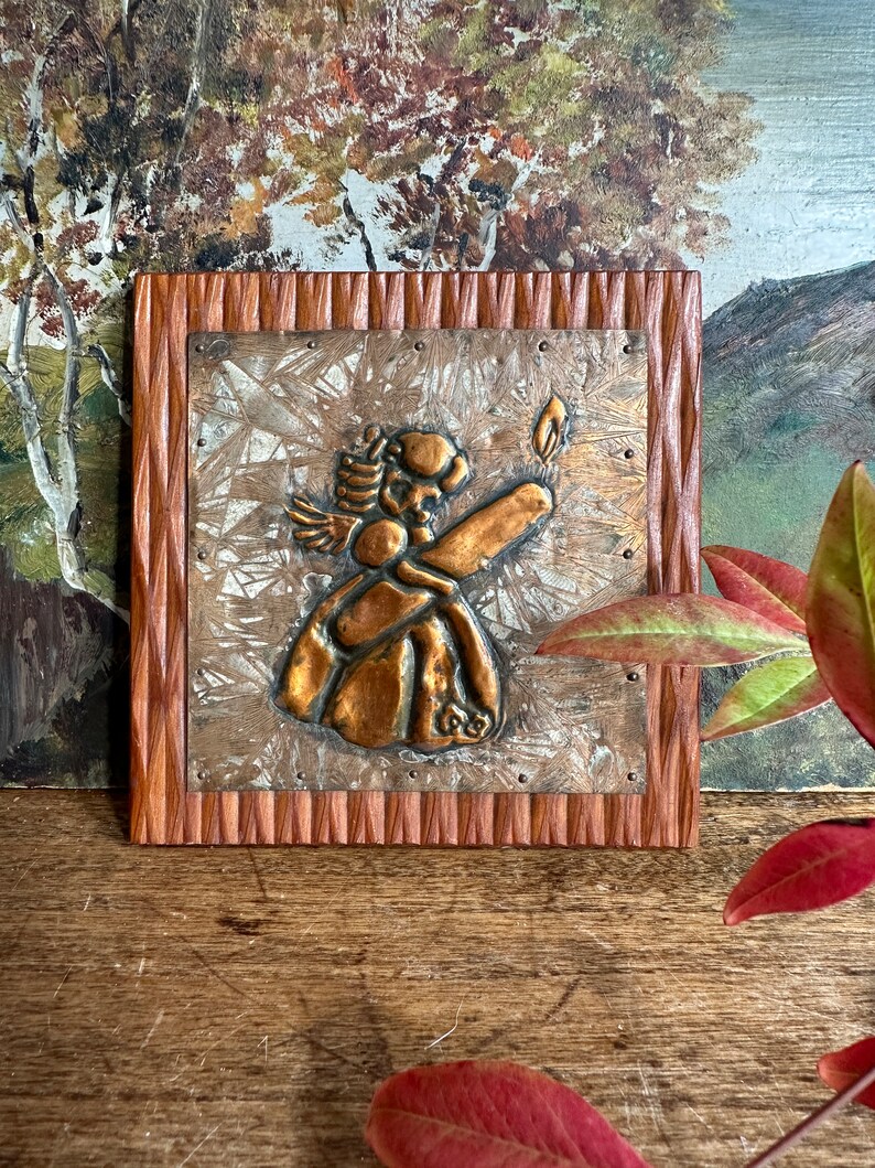 Copper | Angel | Candlestick | Wall Hanging | Christmas Decor | MCM - Etsy