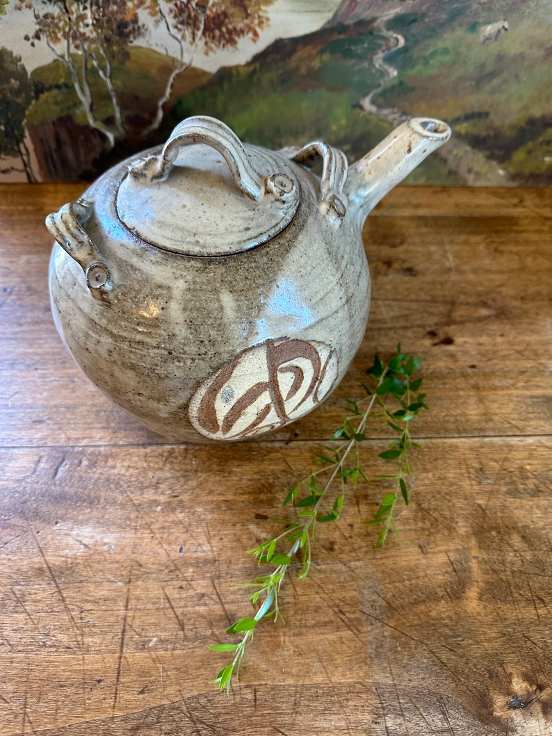 Studio Pottery | Teapot | Sarah Jane Weiss | Earthenware | Abstract - Etsy