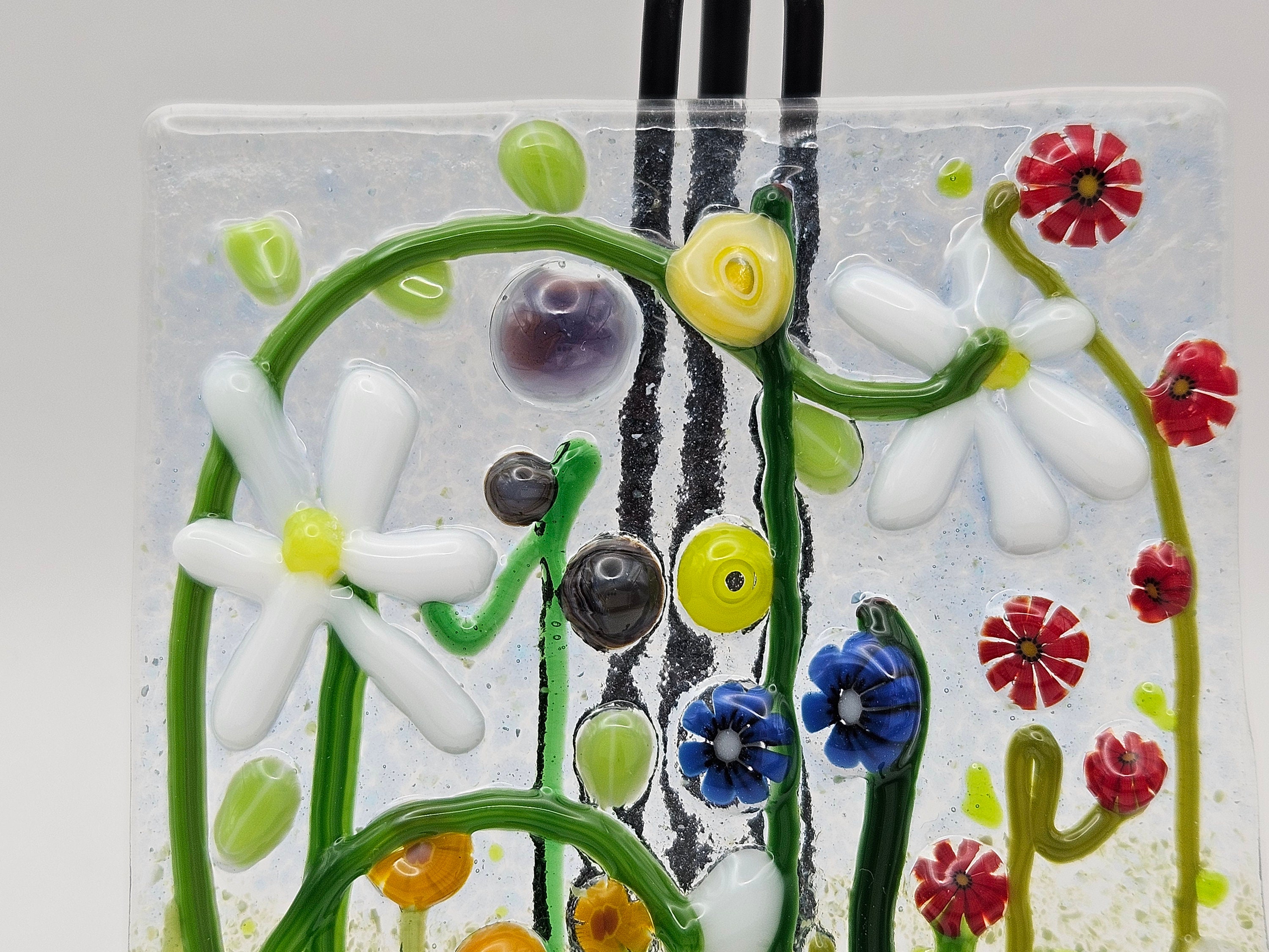 Fused Glass Petals Suncatcher - Etsy
