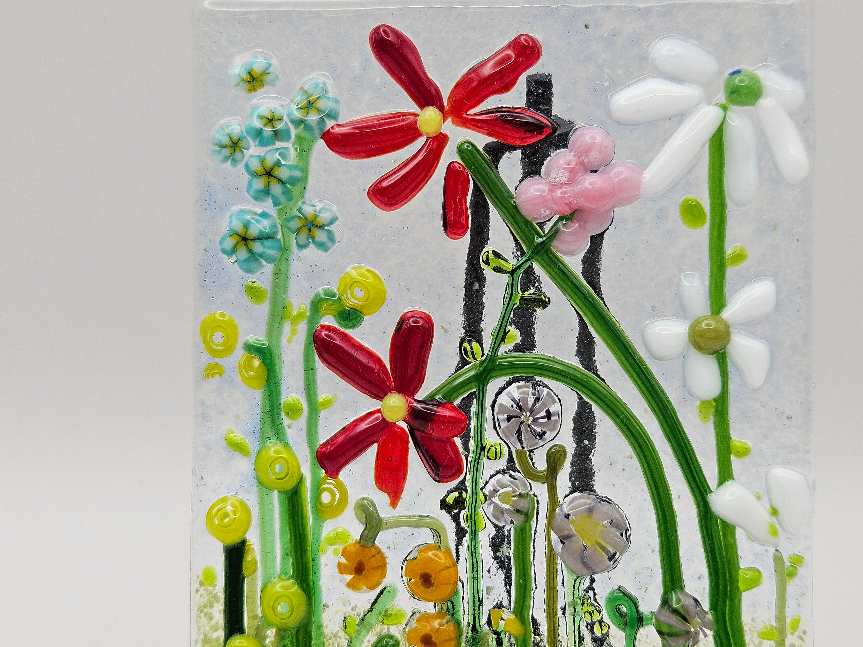 Fused Glass Petals Suncatcher - Etsy