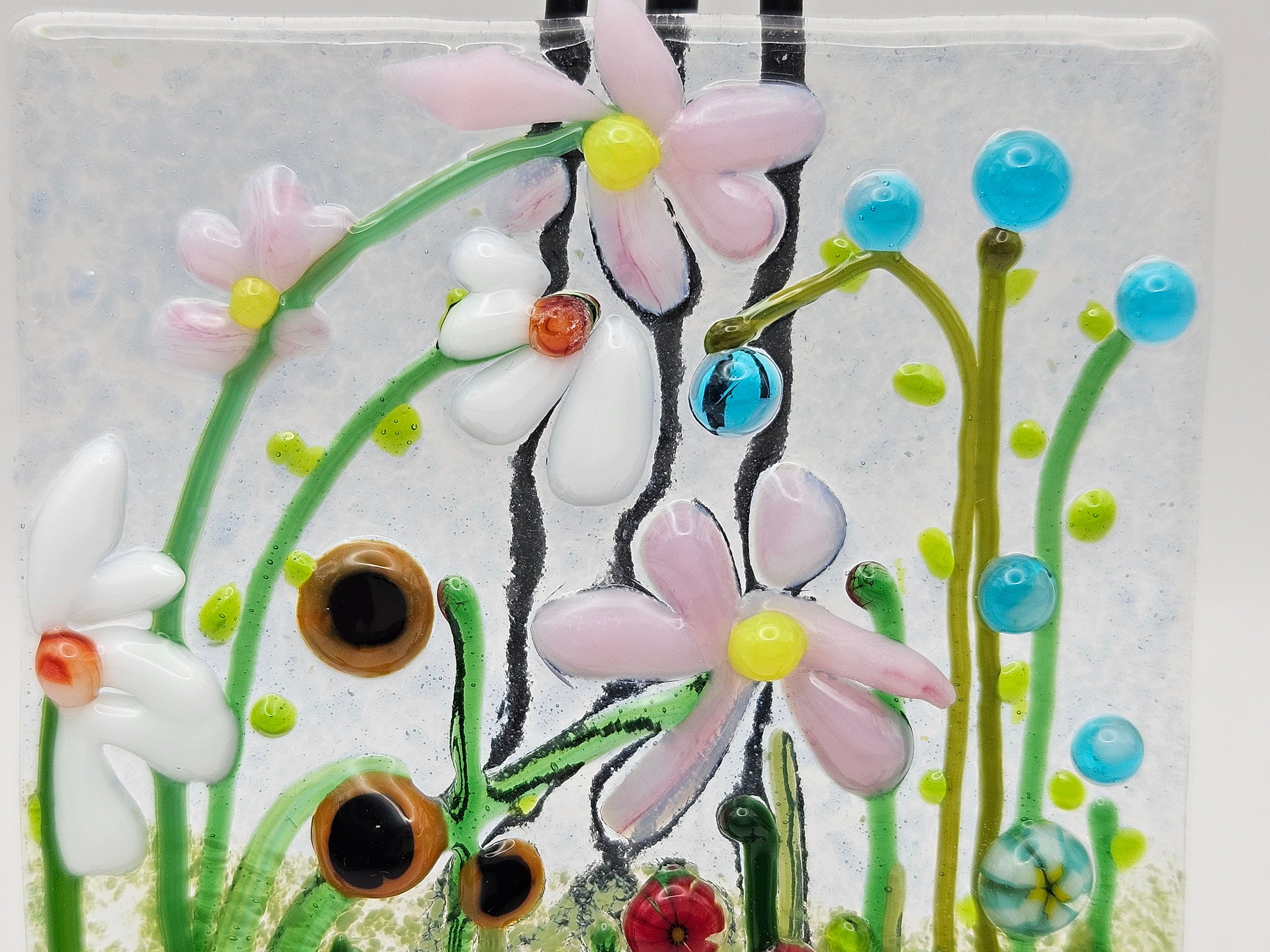 Fused Glass Petals Suncatcher - Etsy