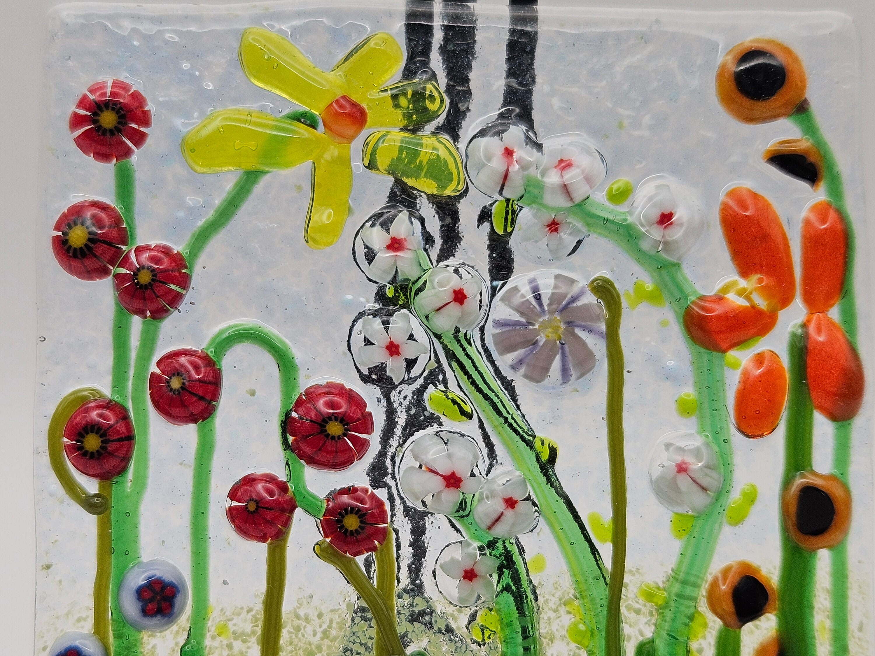 Fused Glass Petals Suncatcher - Etsy