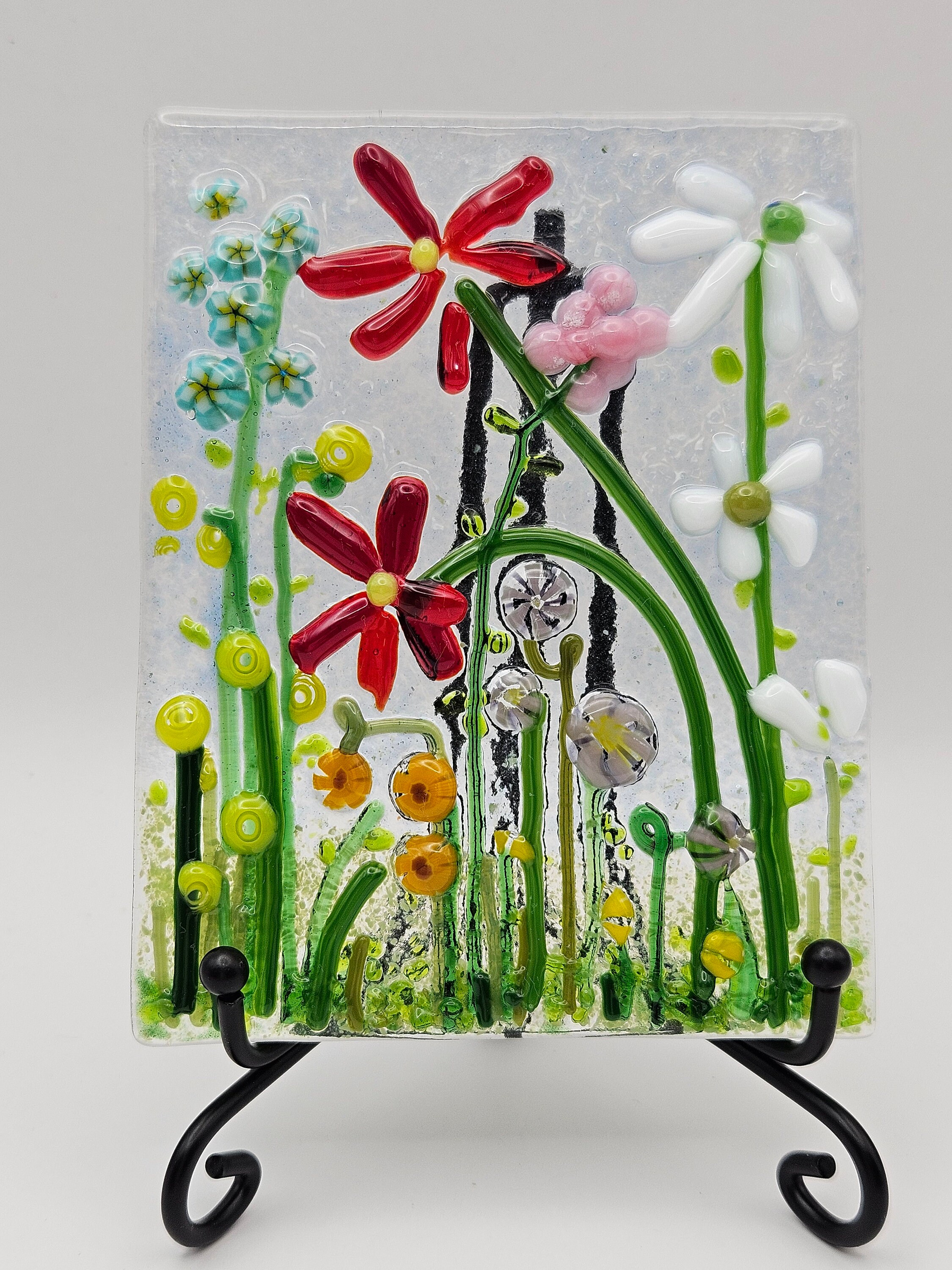 Fused Glass Petals Suncatcher - Etsy
