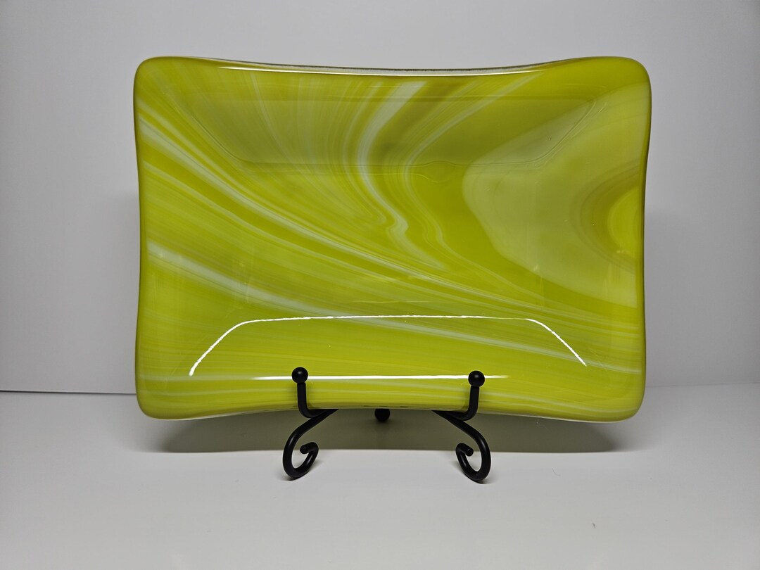 Fused Glass Rectangular Tray - Etsy