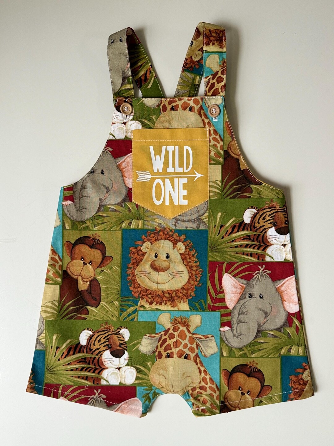 Wild One Birthday Overalls: Safari Jungle Animals, First Birthday ...