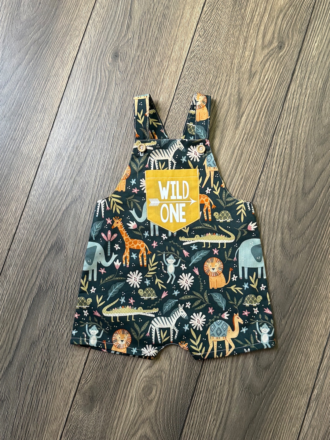 Safari Jungle Wild One Birthday Romper, Baby Animal First Birthday ...
