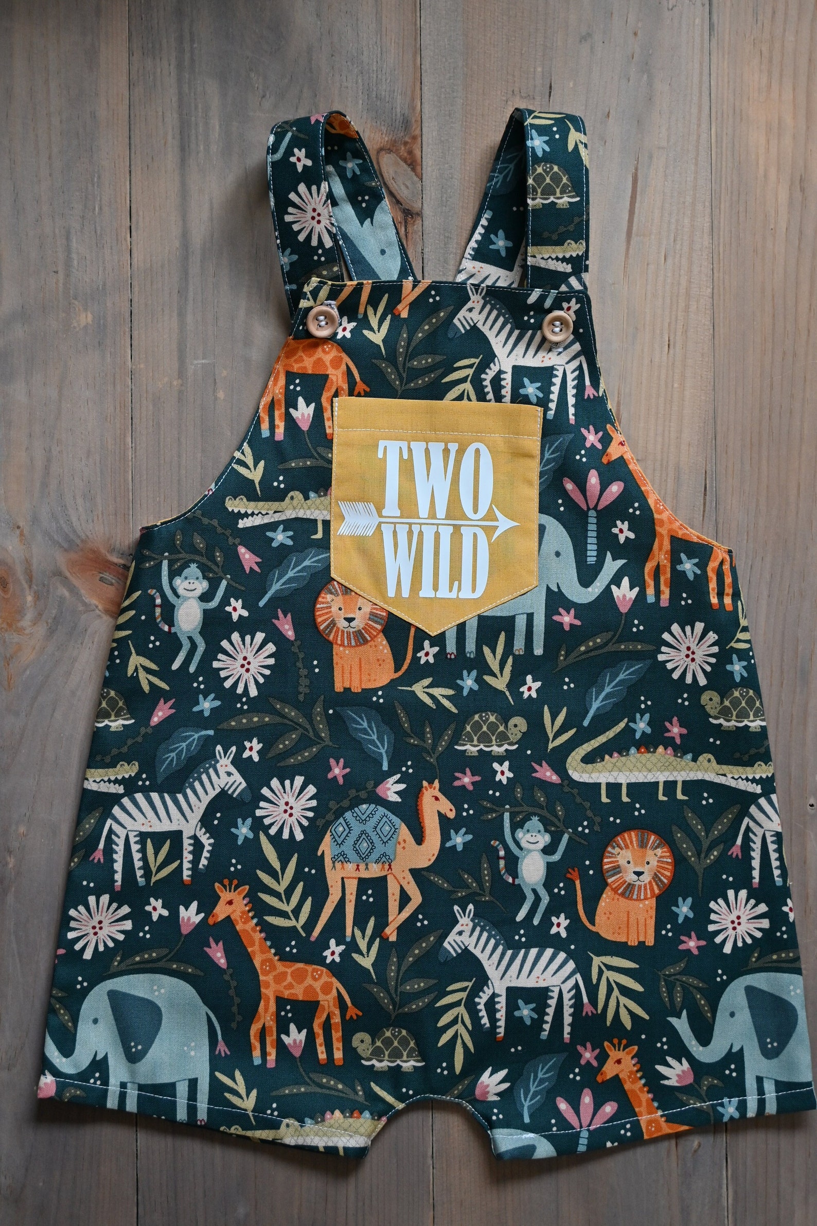 Two Wild Birthday Safari Animal Overall Shorts: Jungle Party Outfit - Etsy