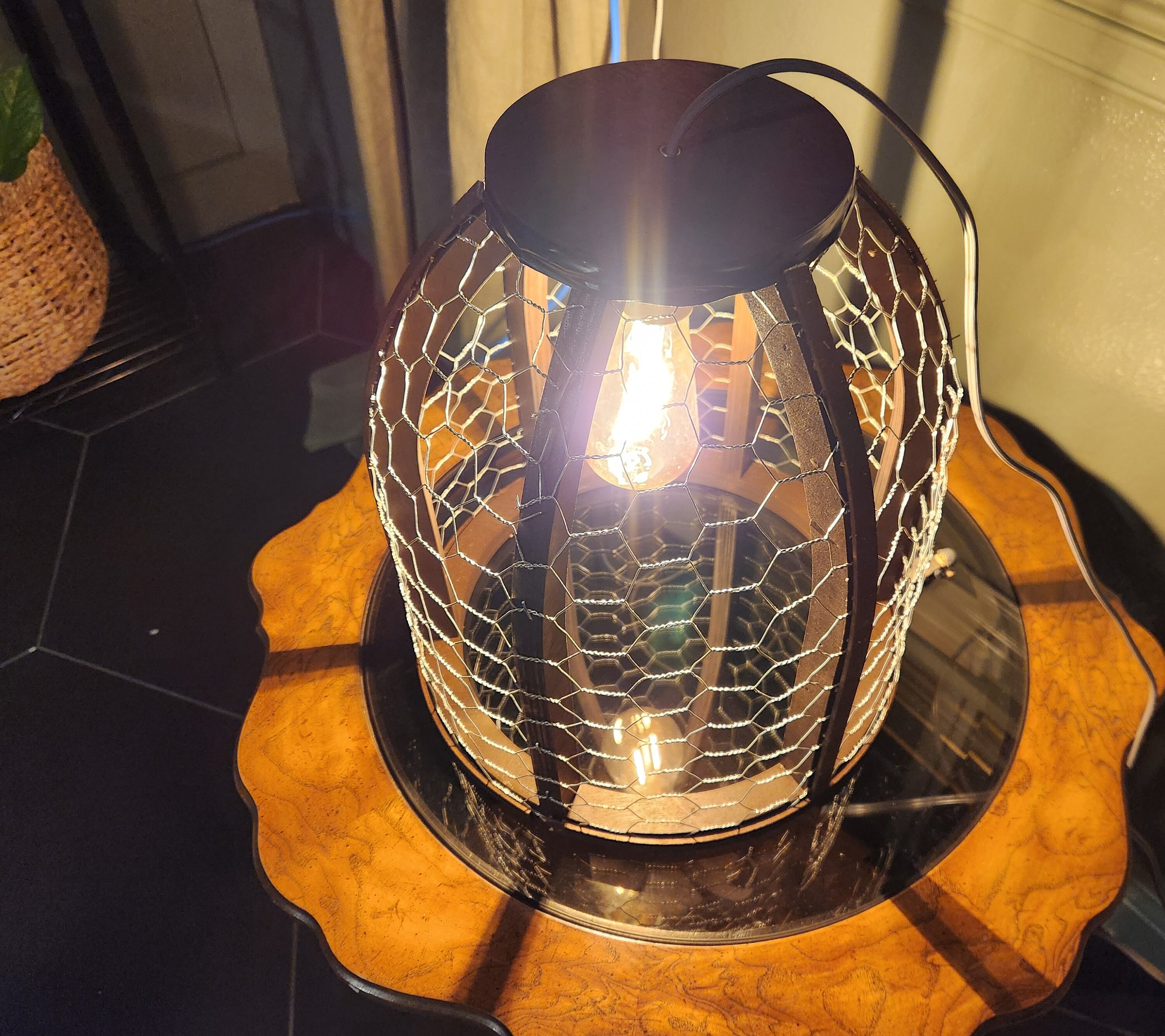 Wood Chicken Wire Lamp Shade - Etsy