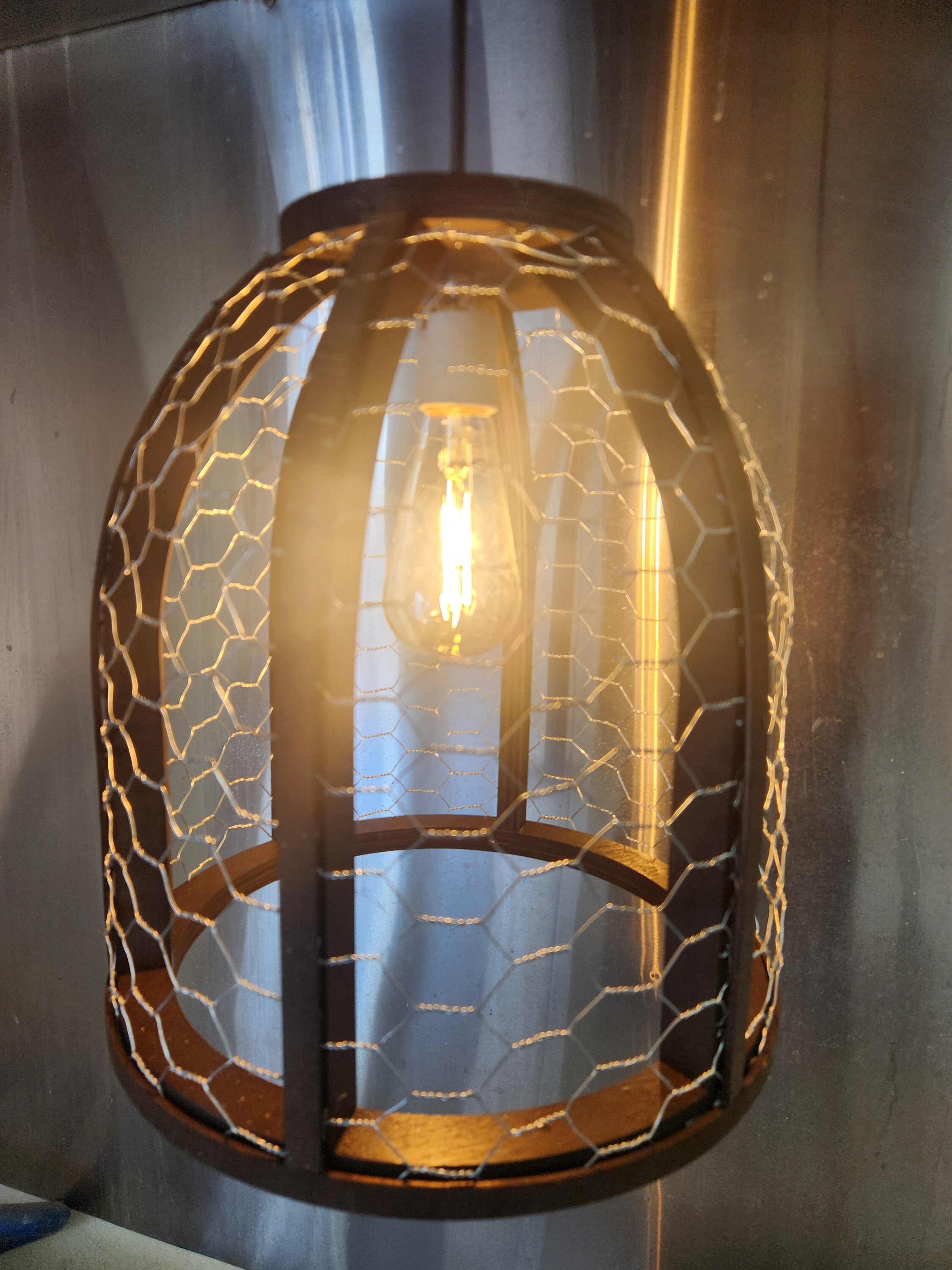Wood Chicken Wire Lamp Shade - Etsy